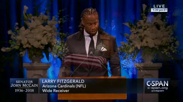 NFL Star Larry Fitzgerald Delivers Touching McCain Eulogy: We’ll ‘Miss ...