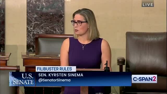 Sen. Sinema: Eliminating the Filibuster Will Guarantee that We Lose a ...